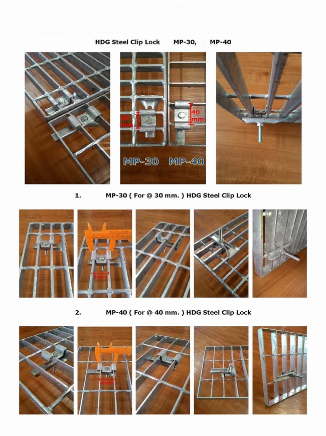 Heavy Duty Galvanized Steel Grating Clips Power Plant Suit ISO 9001 ...