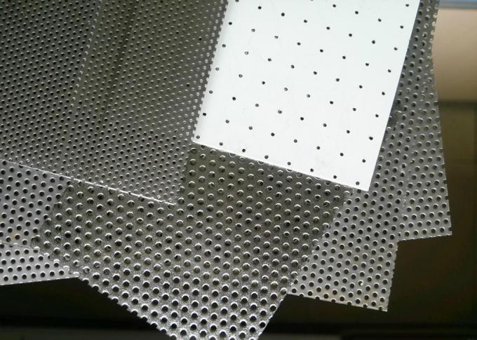 2mm Thick Perforated Steel Mesh , 41 % Open Rating Black Perforated ...