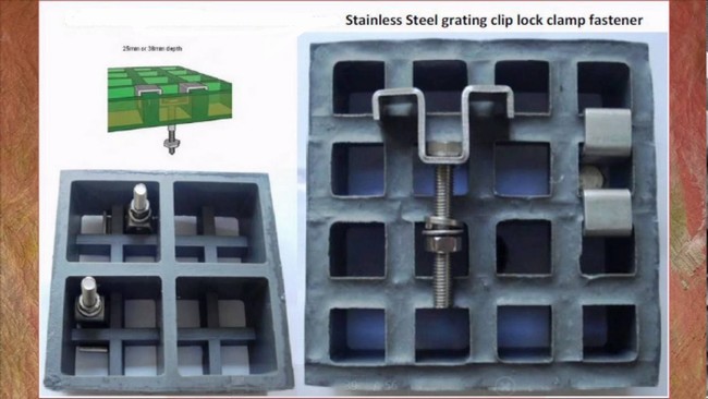 Different Shape Bar Grating Saddle Clips For FRP Grating Retaining Fixing