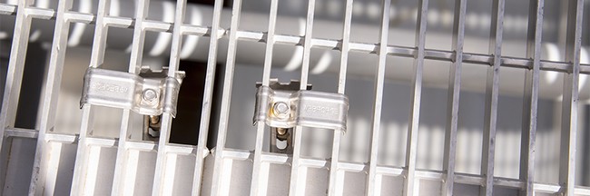 Galvanised J / M Steel Grating Clips Fastener Stainless Steel Surface