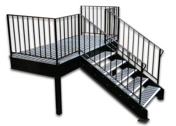 Checkered Plate Nosing Galvanized Steel Stair Treads 25mm x 3mm