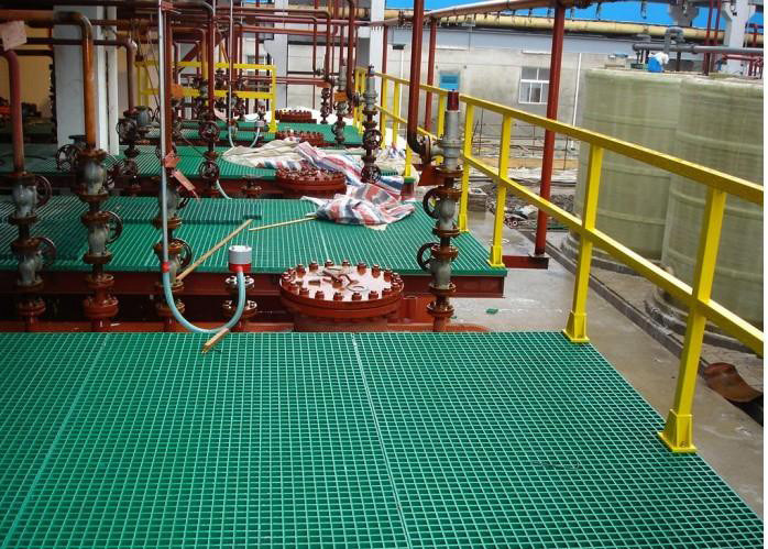 Heavy Duty FRP Plastic Floor Grating For Work Platform Smooth Surface