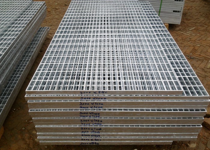 Sliver Color Platform Steel Grating Industrial Floor Grates Plain Type
