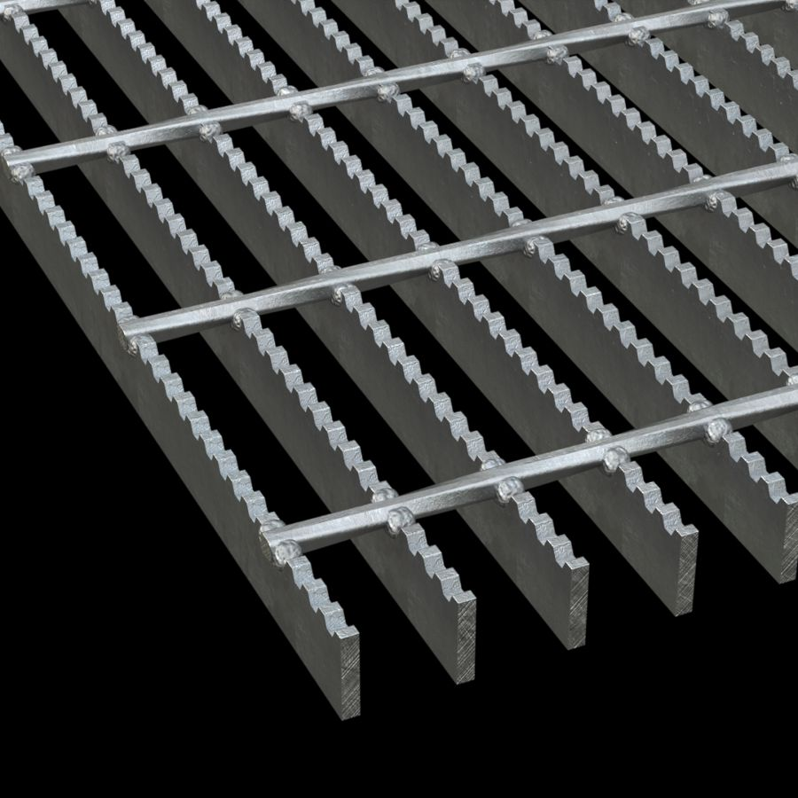 HDG Welded Bar Grating - Serrated Steel Floor Grating