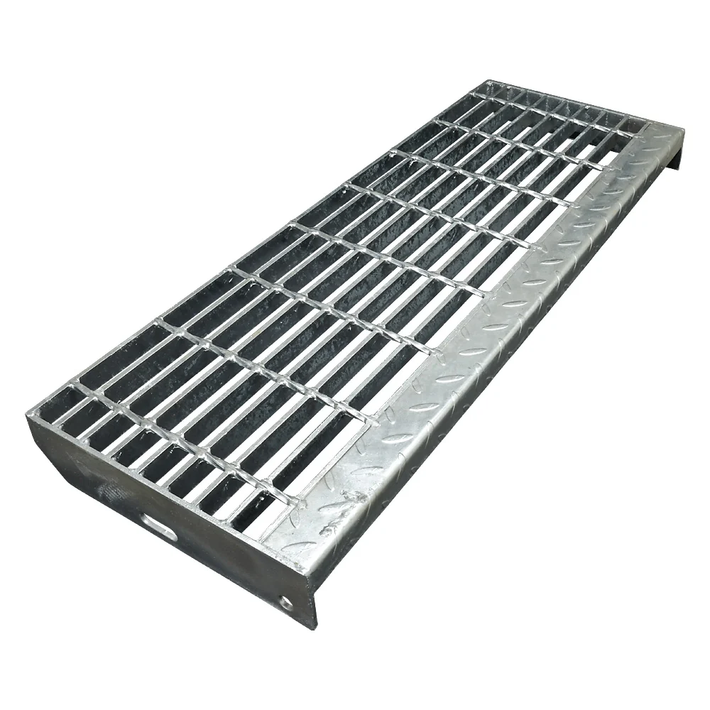 Galvanized Steel Grating Stair Treads for Outdoor Use